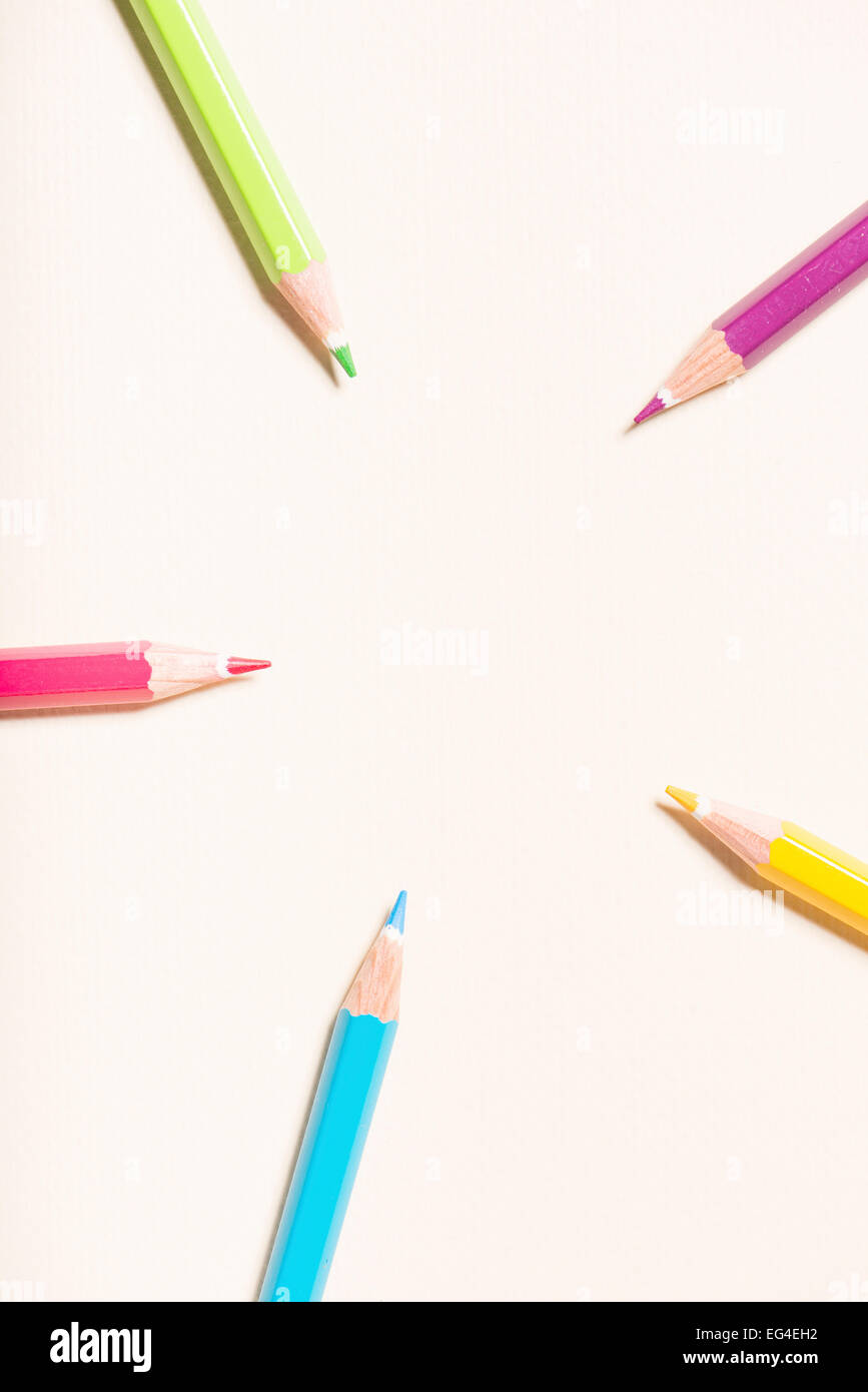 Close up vibrant colored pencils hi-res stock photography and images ...