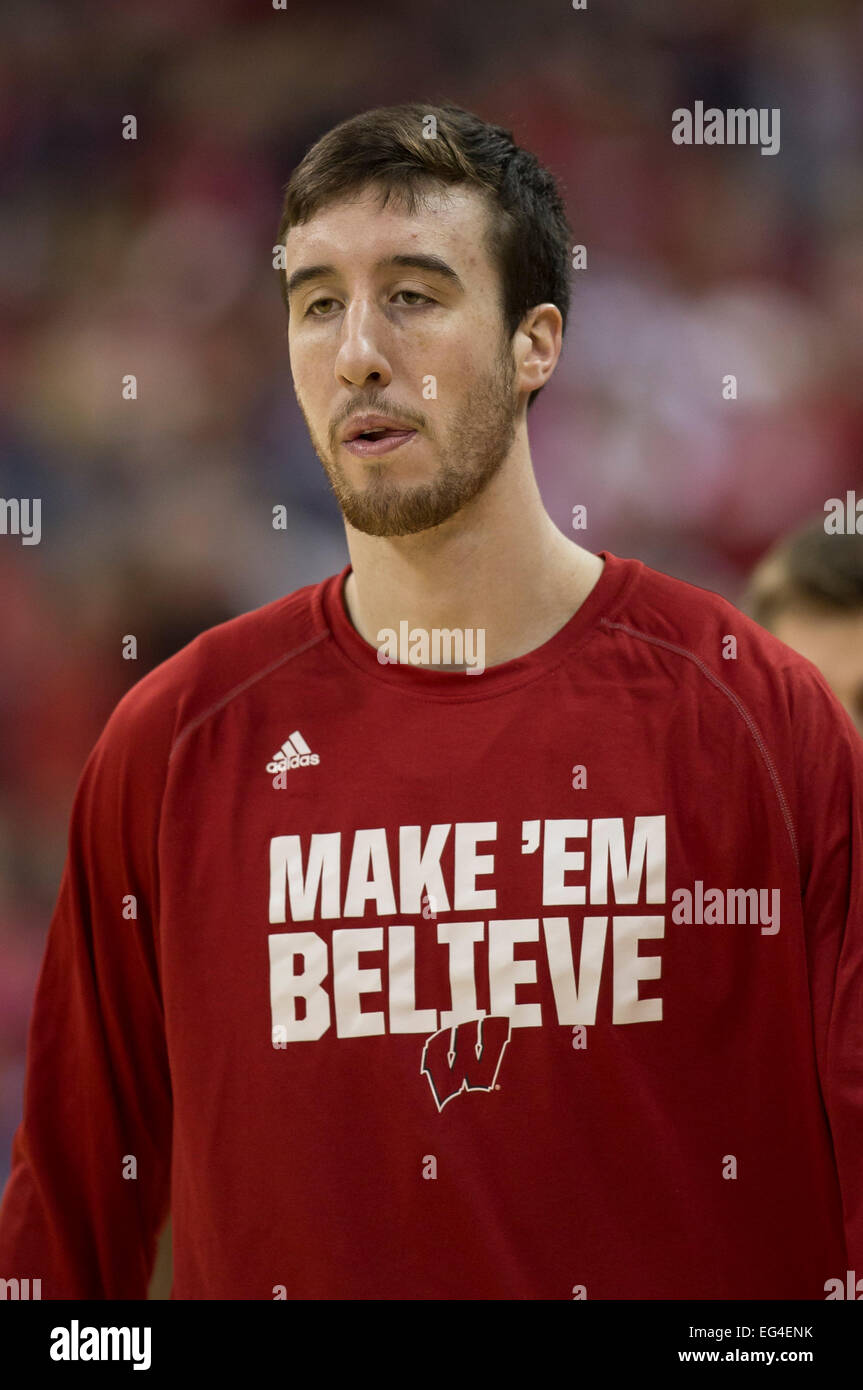 Madison, Wisconsin, USA. 15th February, 2015. Wisconsin Badgers forward ...