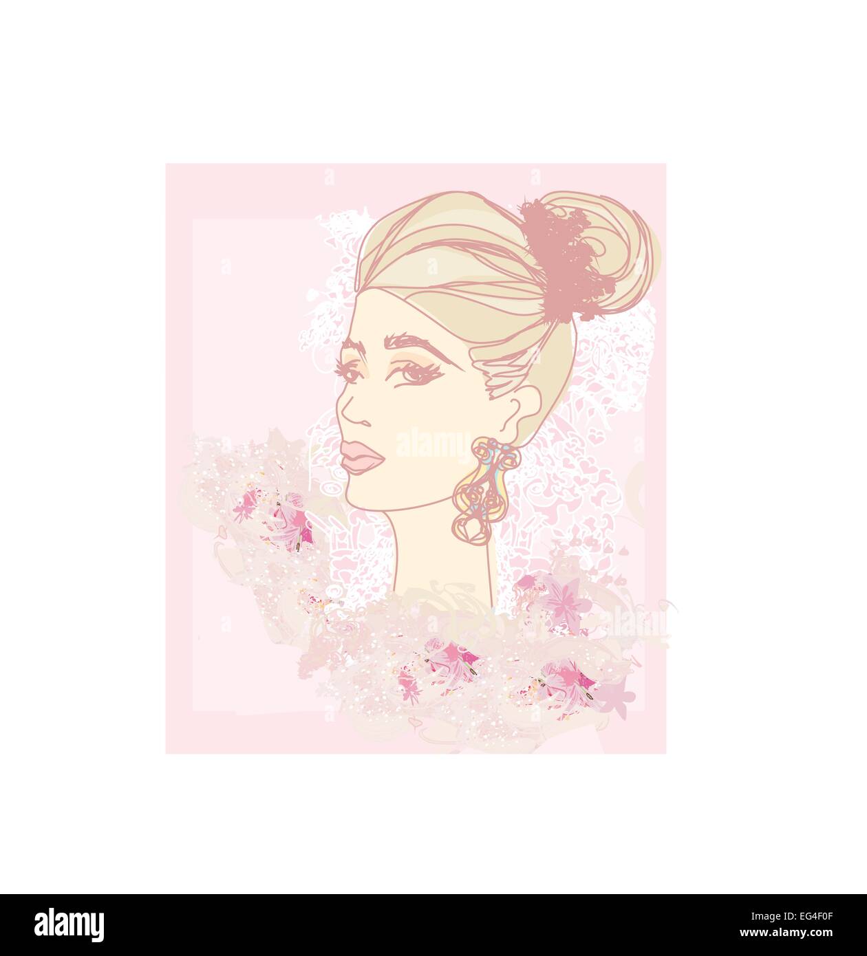 Abstract Beautiful Woman poster Stock Vector Image & Art - Alamy