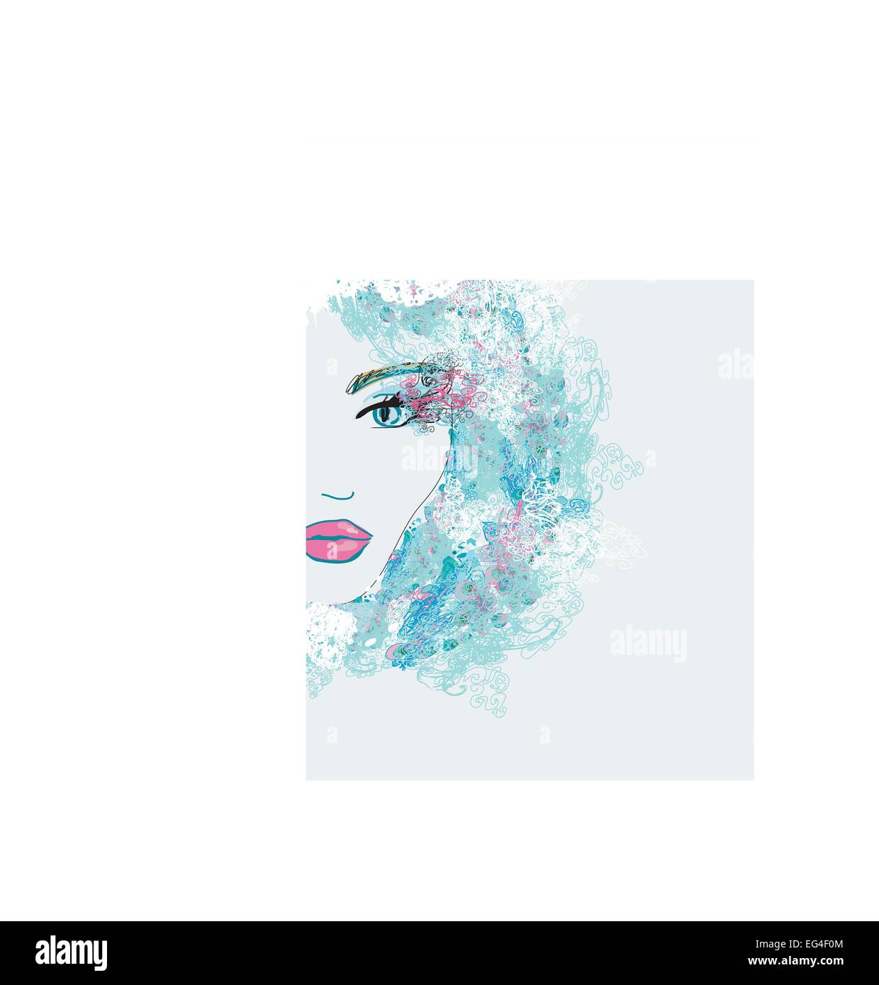 Creative fashion portrait, vector Stock Vector Image & Art - Alamy