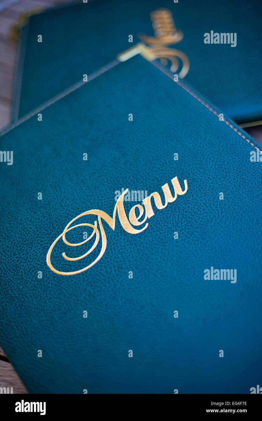 Menu of a luxury restaurant Stock Photo - Alamy