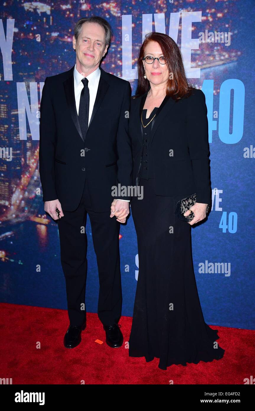 New York, NY, USA. 15th Feb, 2015. Steve Buscemi, Jo Andres at arrivals ...