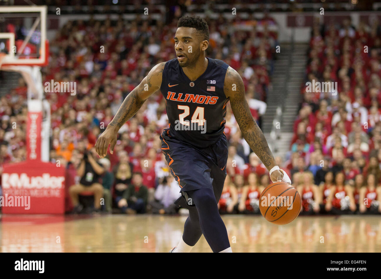 Madison, Wisconsin, USA. 15th February, 2015. Illinois Fighting Illini ...