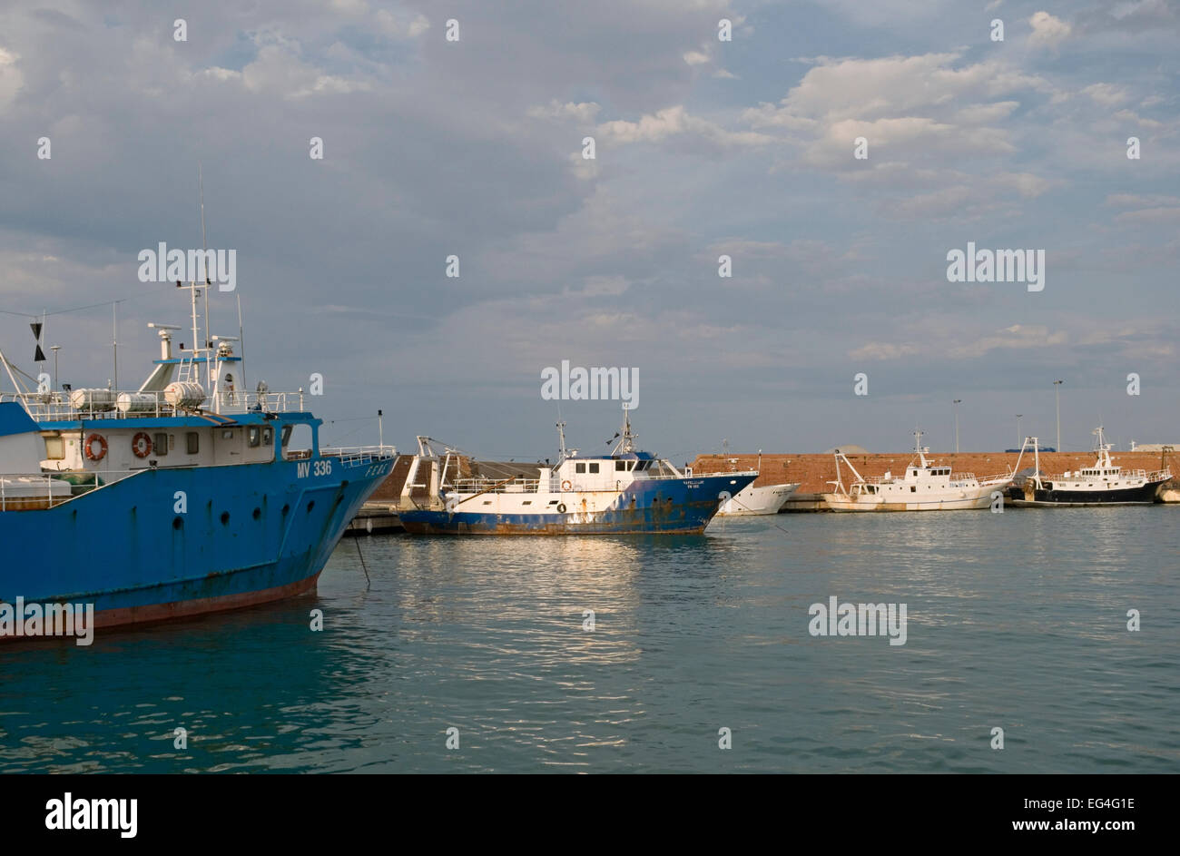 fishing boats trawlers in Termoli, Molise, Italy Stock Photo - Alamy