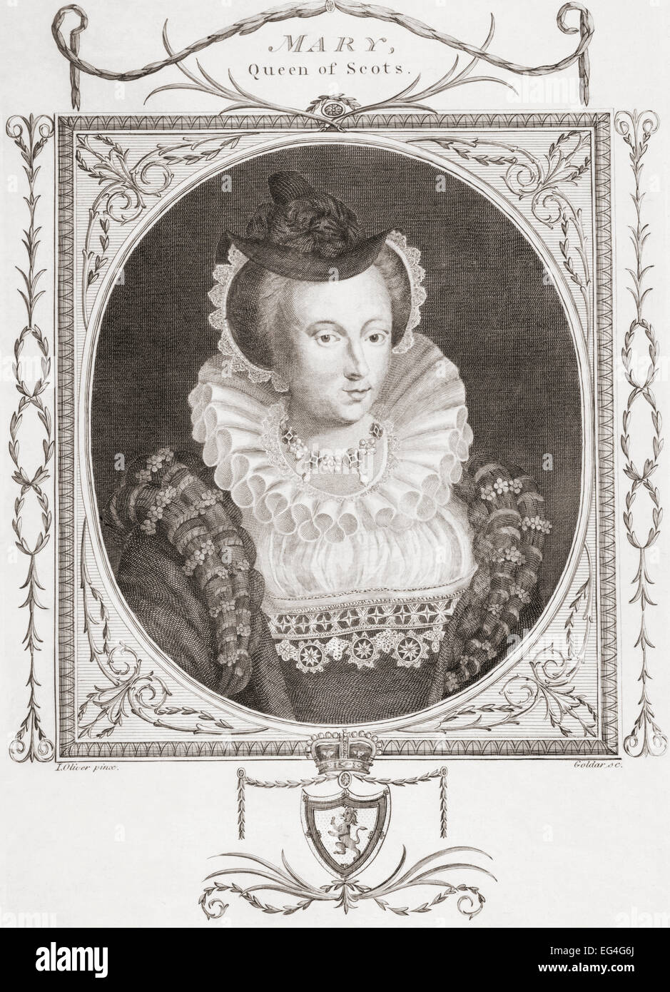Mary, Queen of Scots, 1542 –1587, aka Mary Stuart or Mary I of Scotland ...