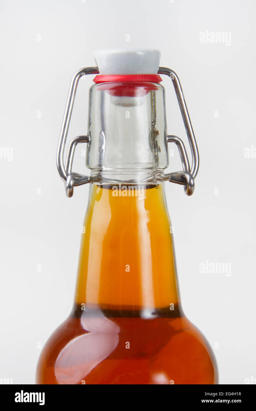 Neck of a re-sealable beer bottle Stock Photo - Alamy