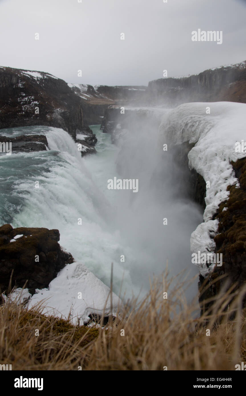 Gullfoss waterfall in Reykjavik, Iceland Stock Photo - Alamy