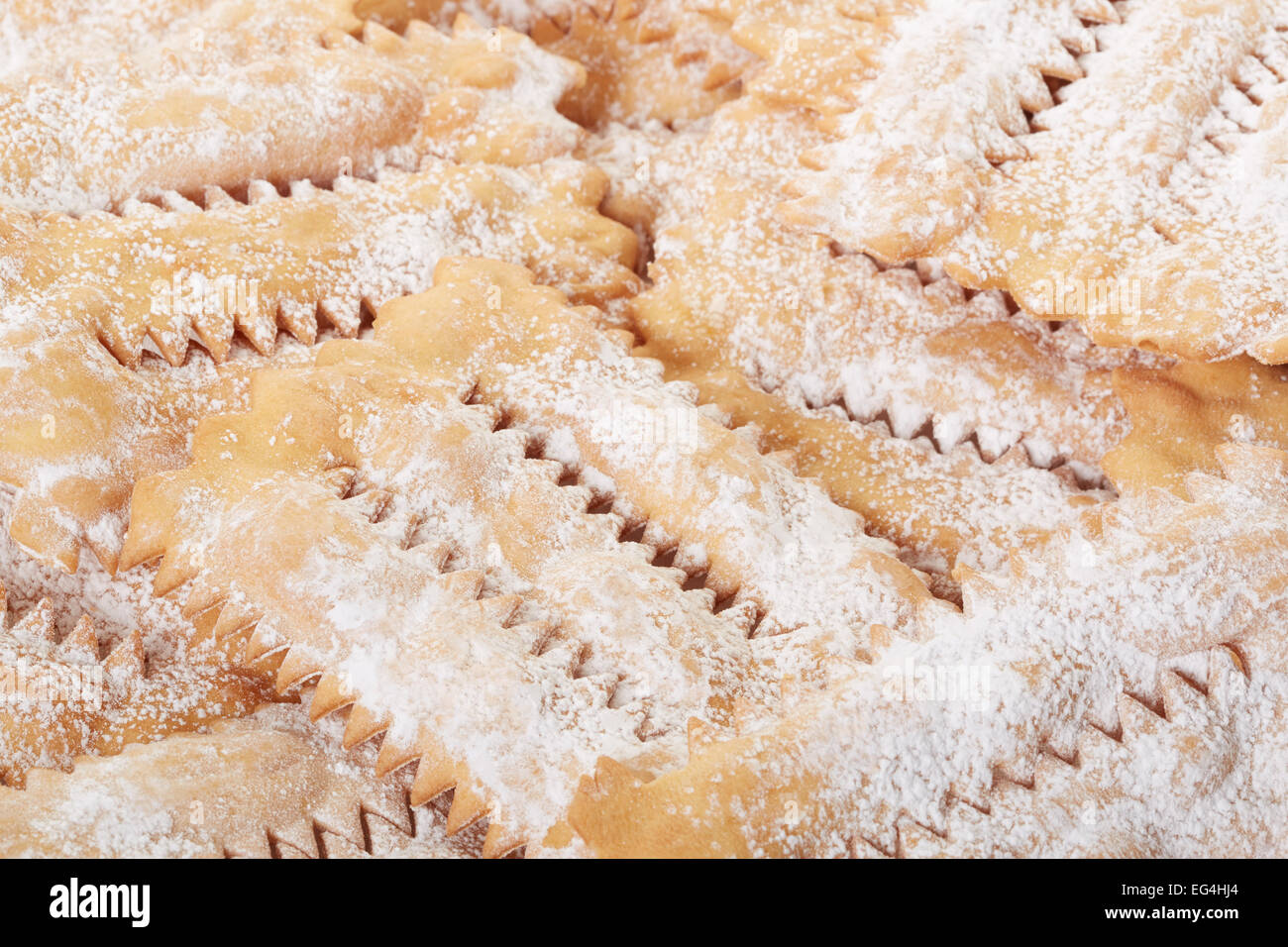 Chiacchiere, italian Carnival pastry background Stock Photo - Alamy