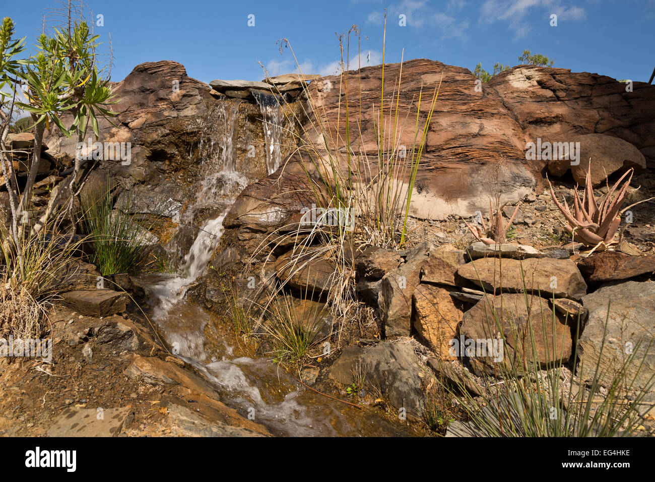 Gran Canaria - Waterfall at the Mundo Aborigen archeological park ...
