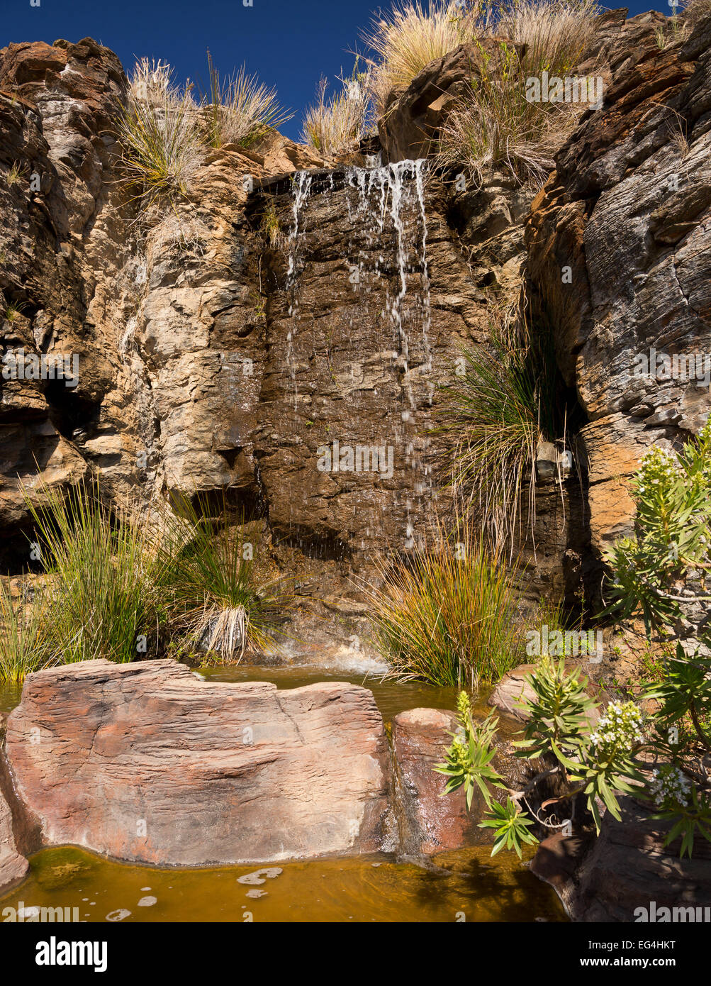 Gran Canaria - Waterfall at the Mundo Aborigen archeological park ...