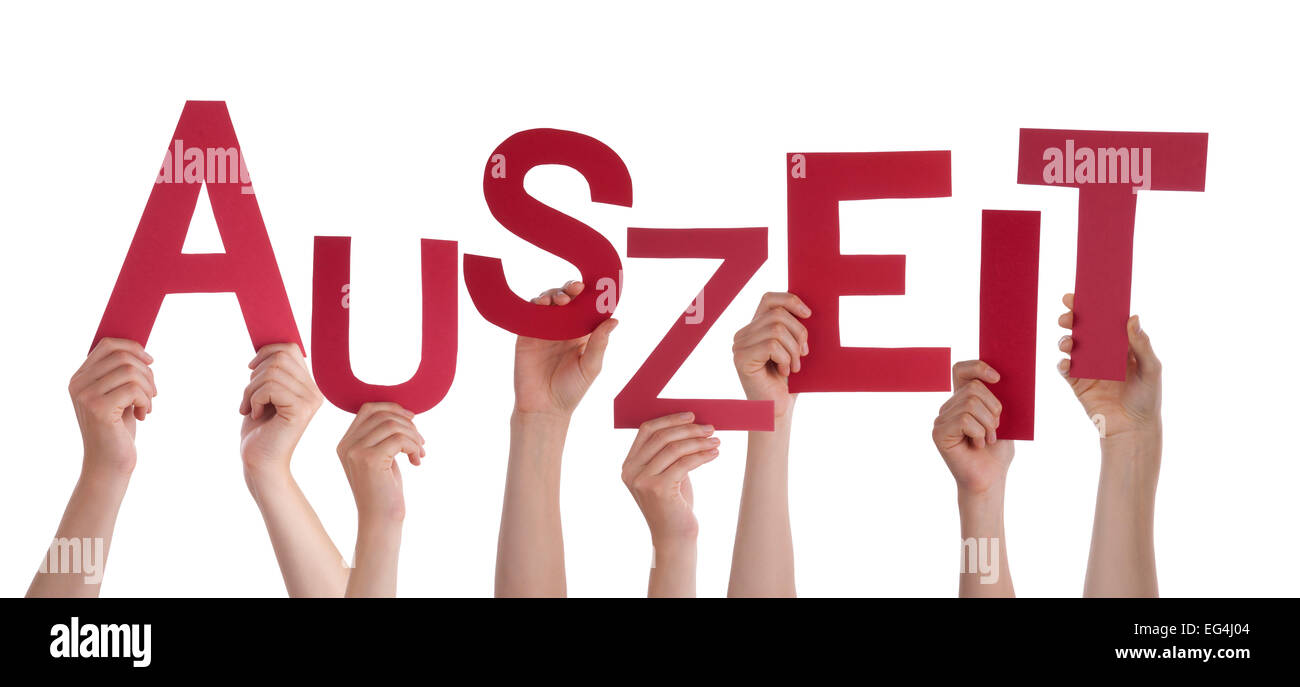 Many Caucasian People And Hands Holding Red Letters Or Characters ...