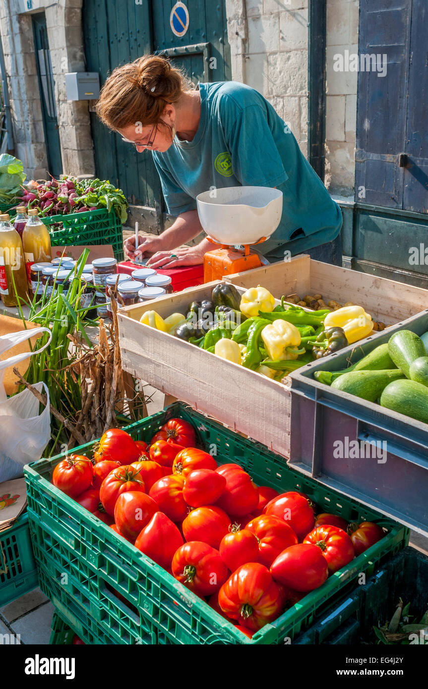 Roadside “bio” / organic food stall - France Stock Photo - Alamy