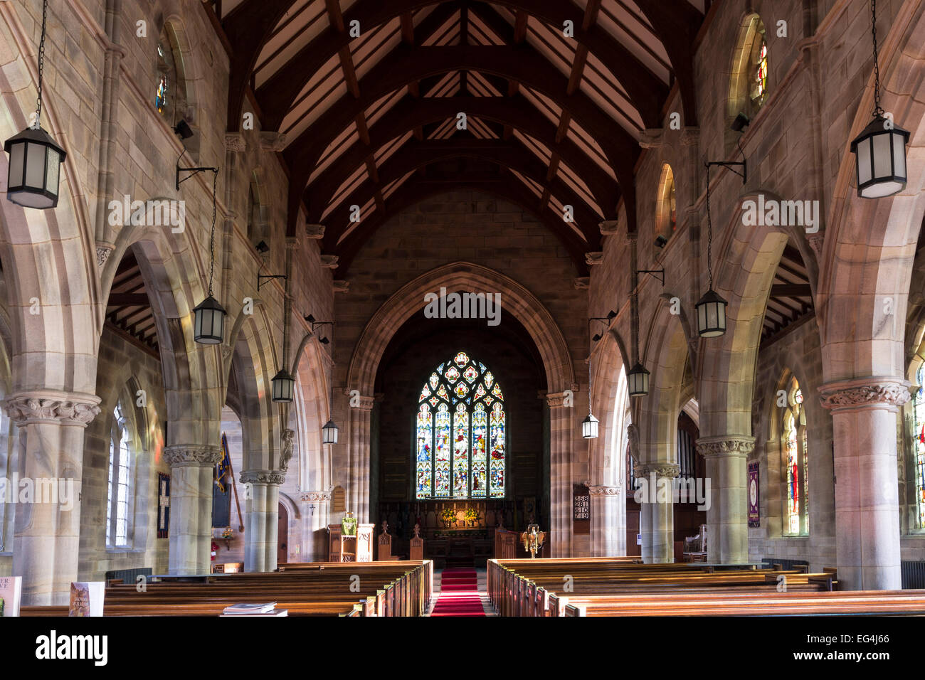 Interior of St John's C.E. Church in the Village of Silverdale ...