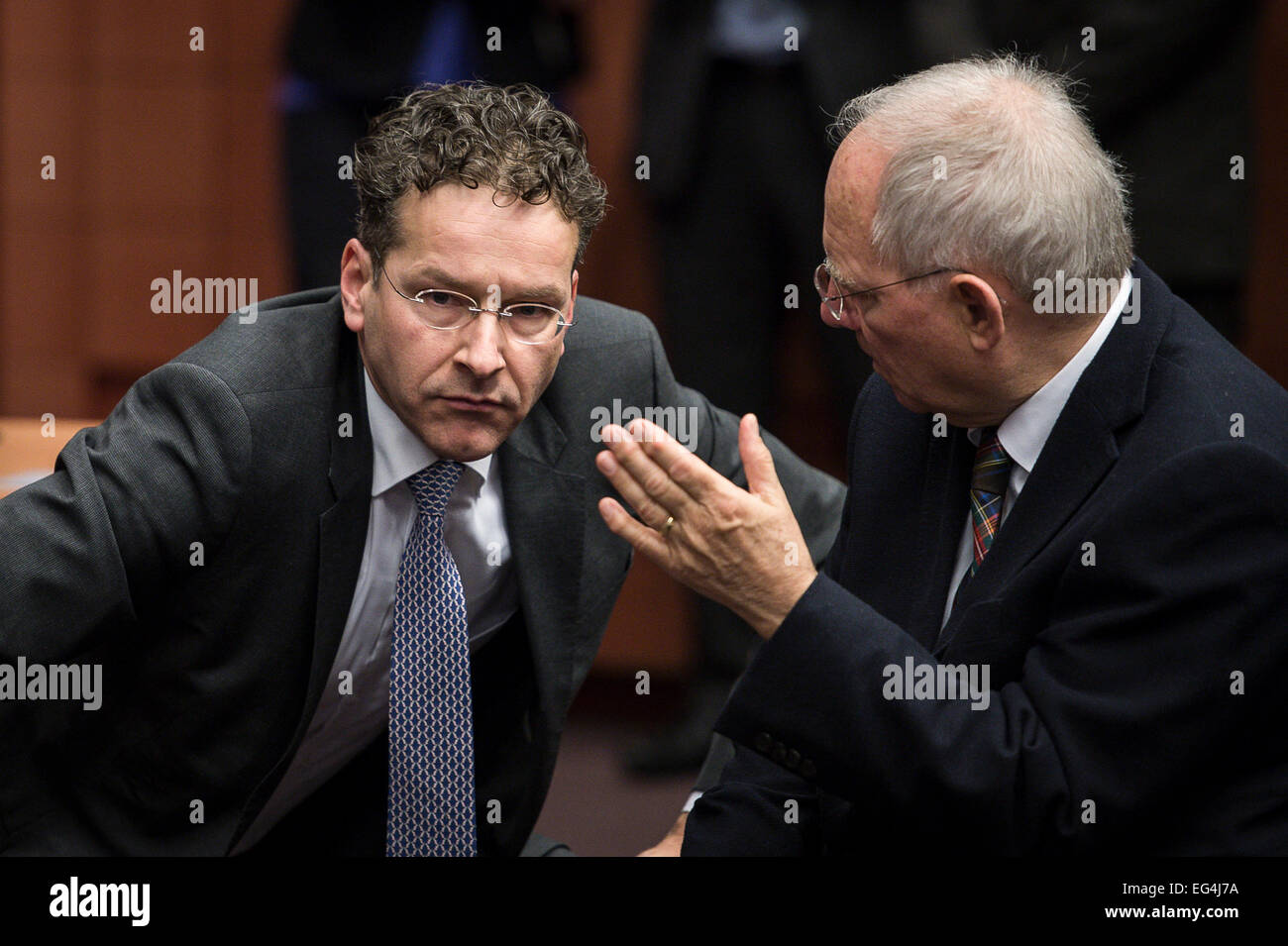 Brussels, Bxl, Belgium. 16th Feb, 2015. Eurogroup President Dutch ...