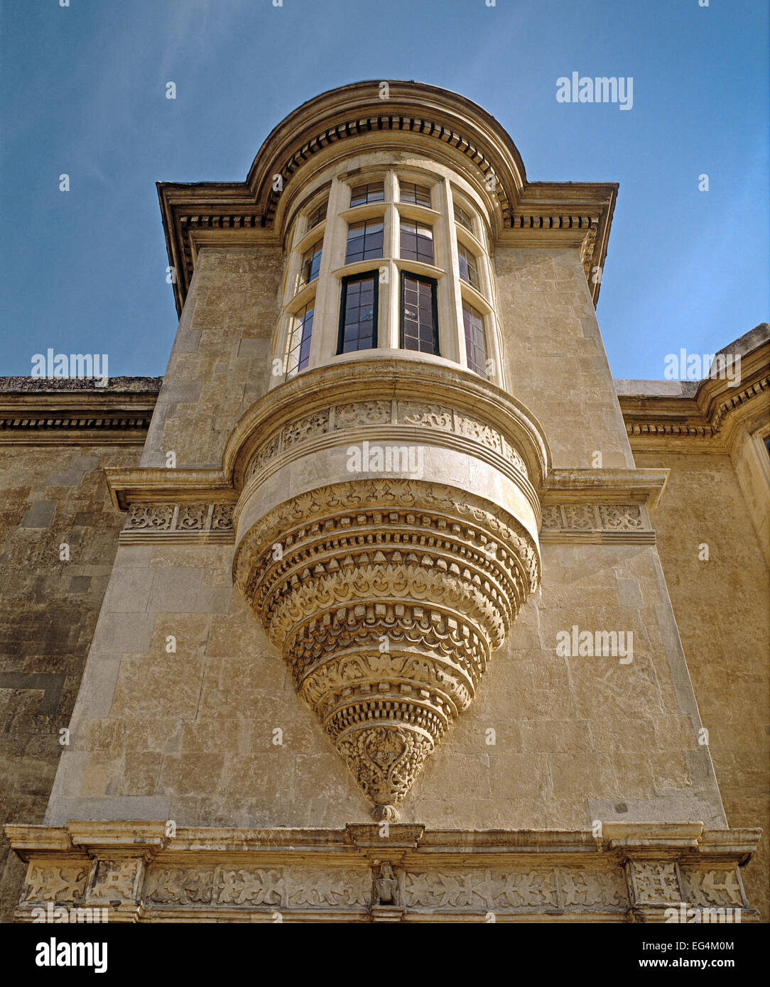 Oriel window at Hartwell House in Buckinghamshire Stock Photo - Alamy
