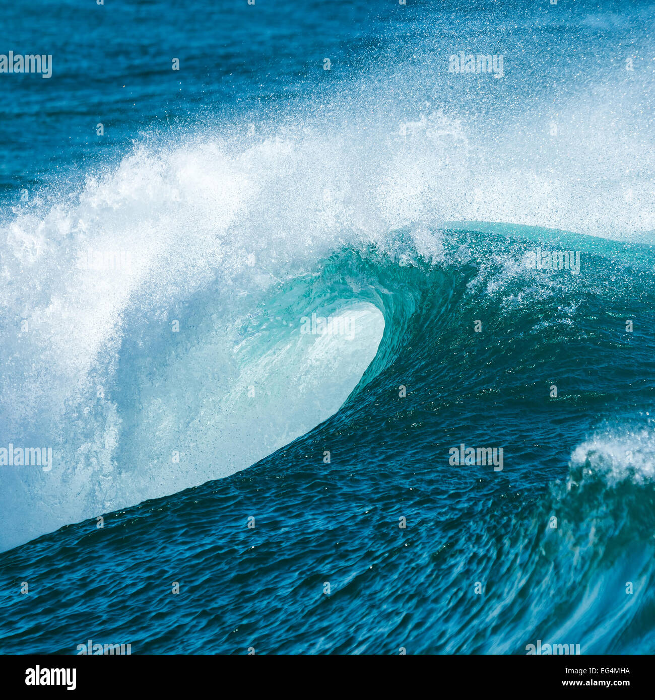 Beautiful Blue Ocean Wave Stock Photo - Alamy