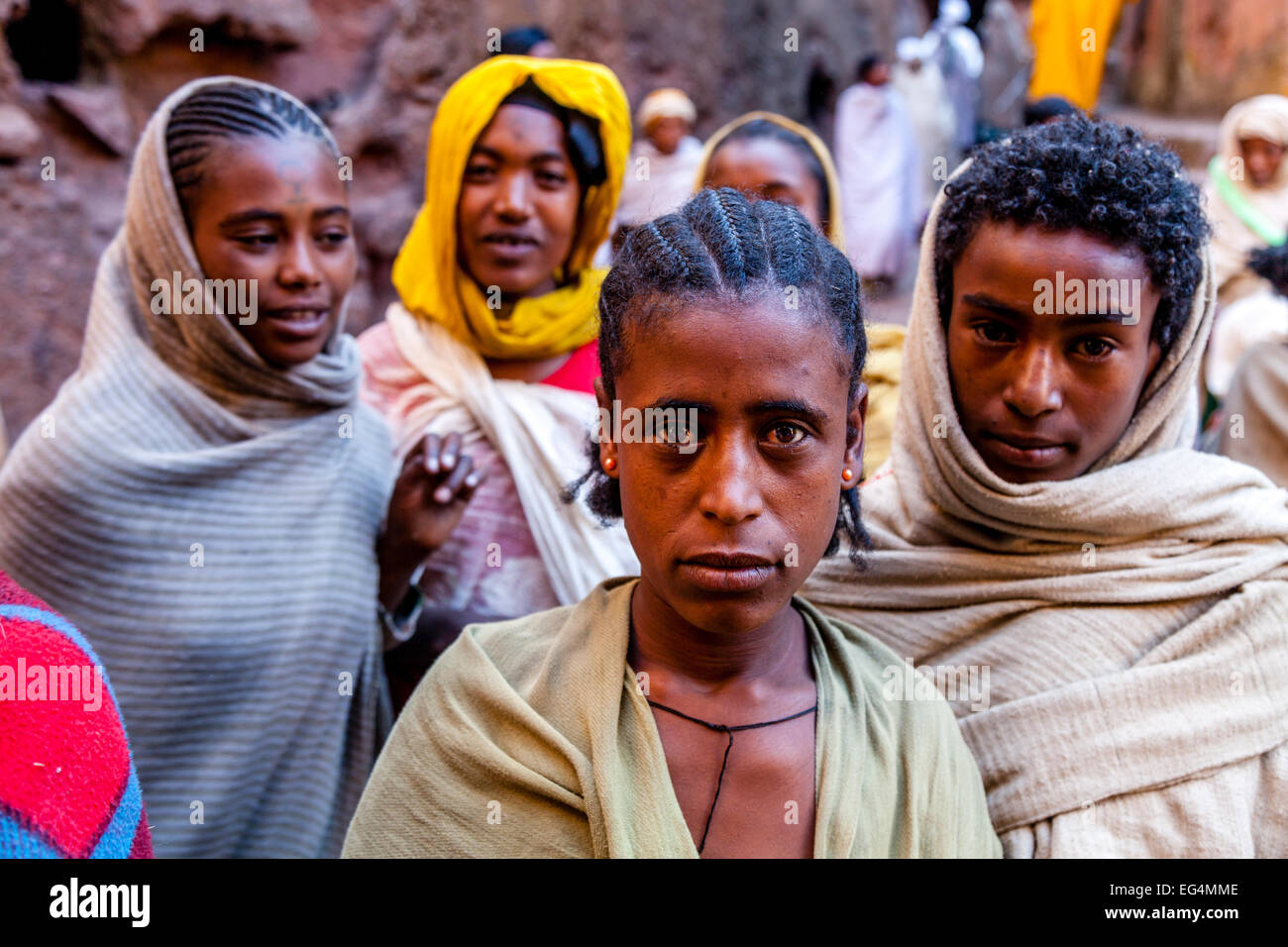 Christian Pilgrims, Biete Giyorgis (Church of Saint George), Lalibela ...