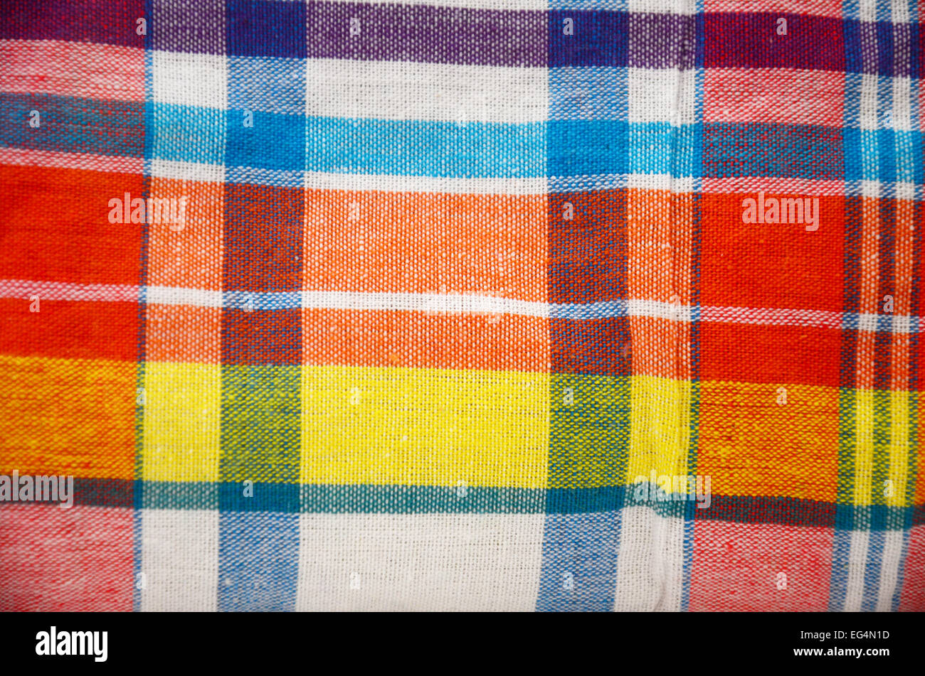 Tartan Cloth Fabric or Plaid Check Fabric loincloth Thai Style is ...