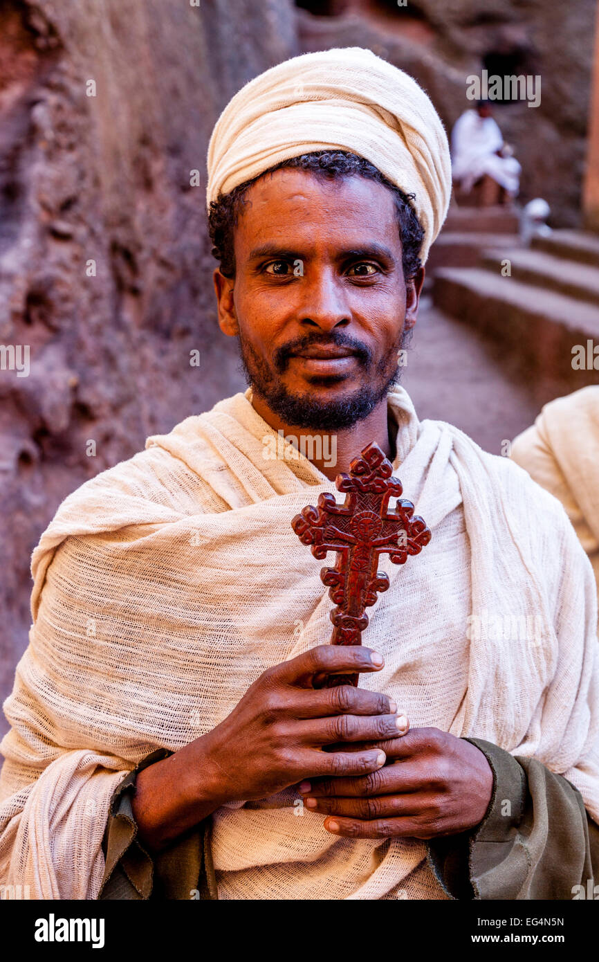 Christian Pilgrim, Biete Giyorgis (Church of Saint George), Lalibela ...