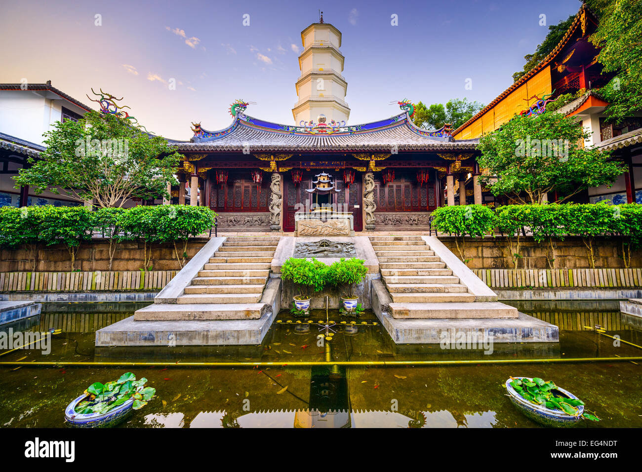 Fuzhou, Fujian, China at the White Pagoda Temple on Yushan Hill Stock ...
