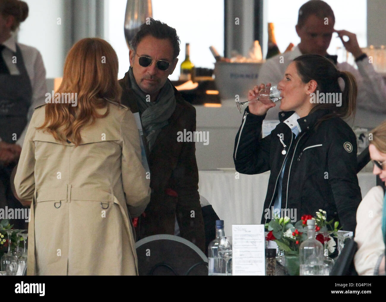 Bruce Springsteen and his wife, Patti Scialfa, watch their daughter ...