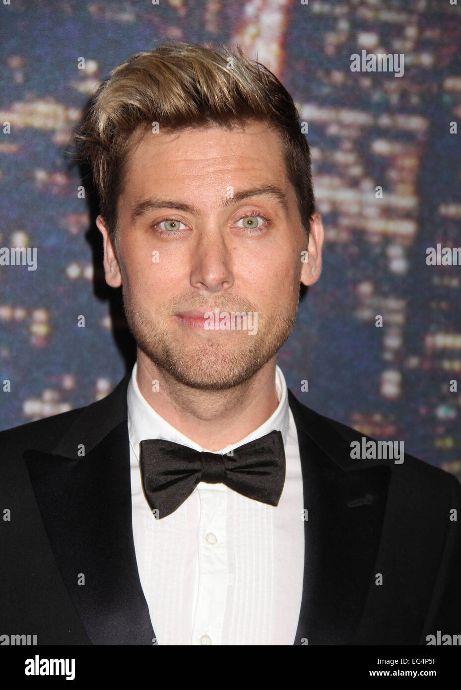 New York, New York, USA. 15th Feb, 2015. Singer LANCE BASS attends the ...