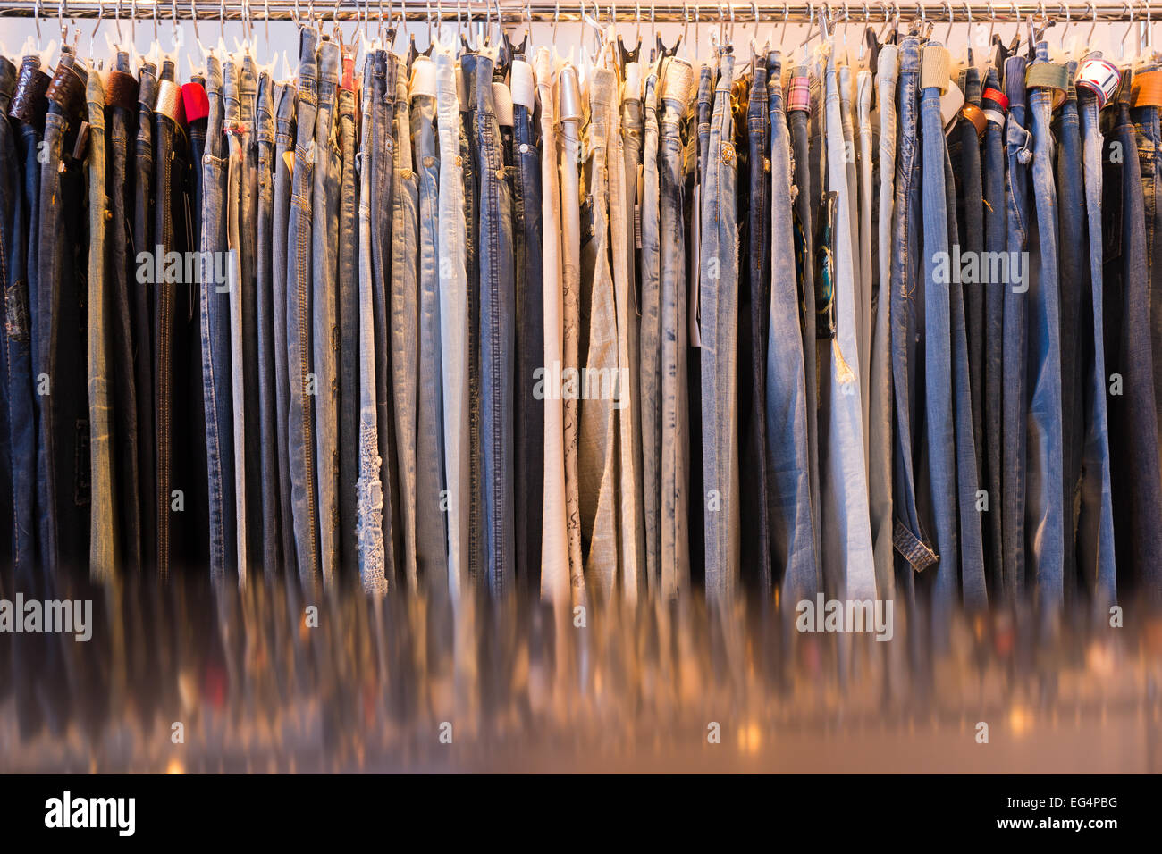 Closeup hangers clothes in boutique hi-res stock photography and images ...