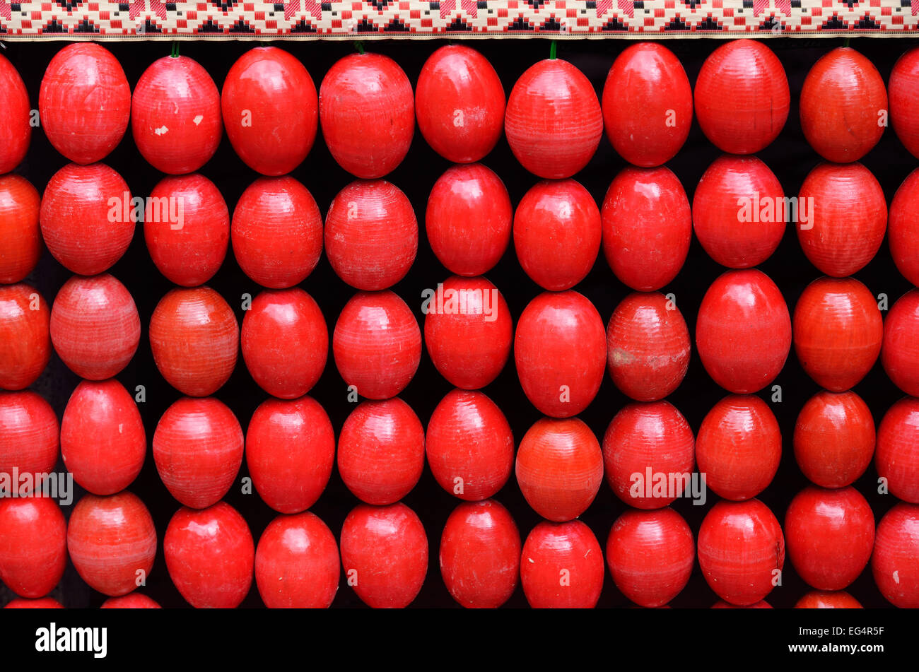 Easter background of the red eggs Stock Photo - Alamy