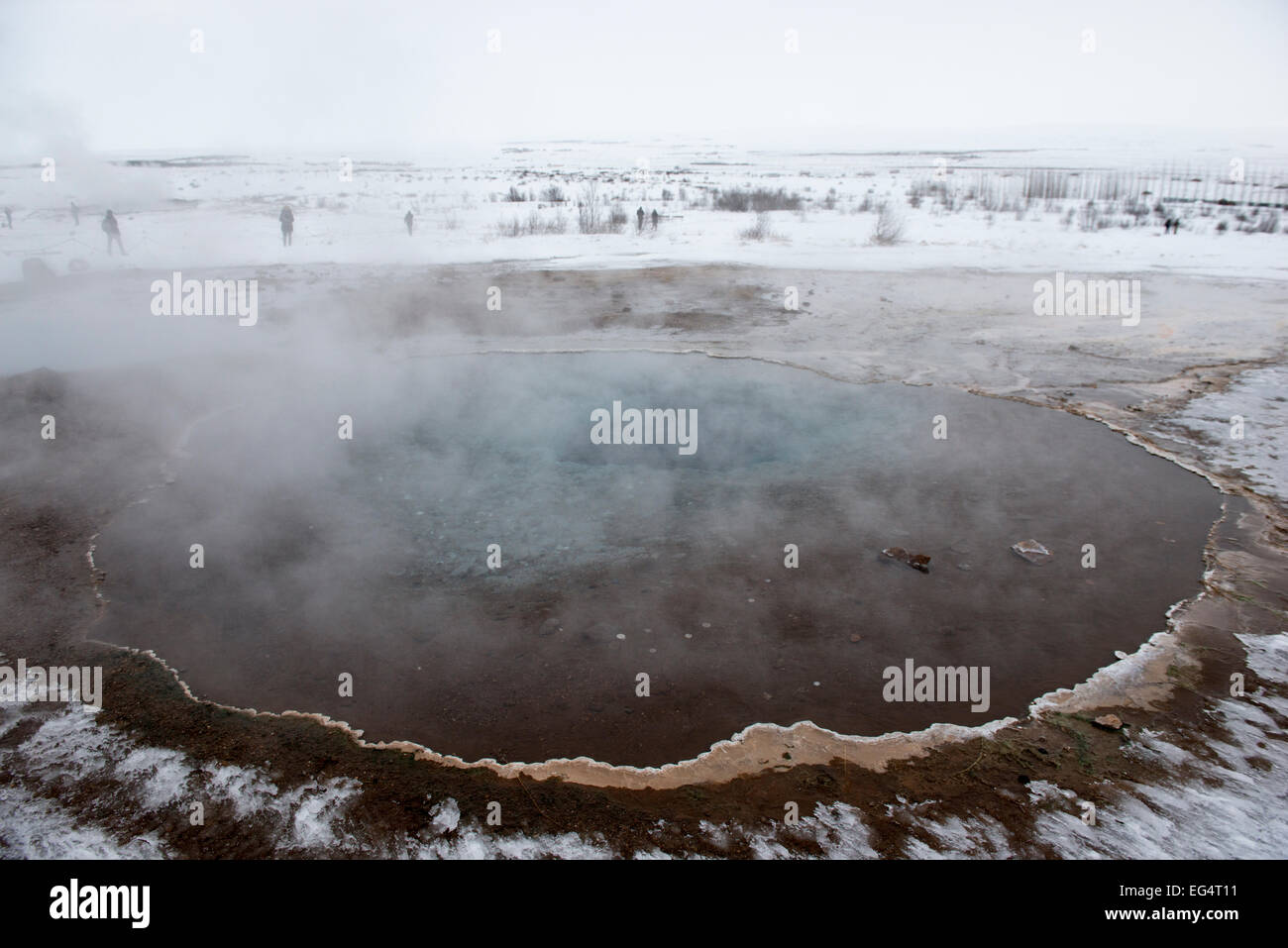 The Geysir hot spring area in the Golden Circle, Iceland Stock Photo ...