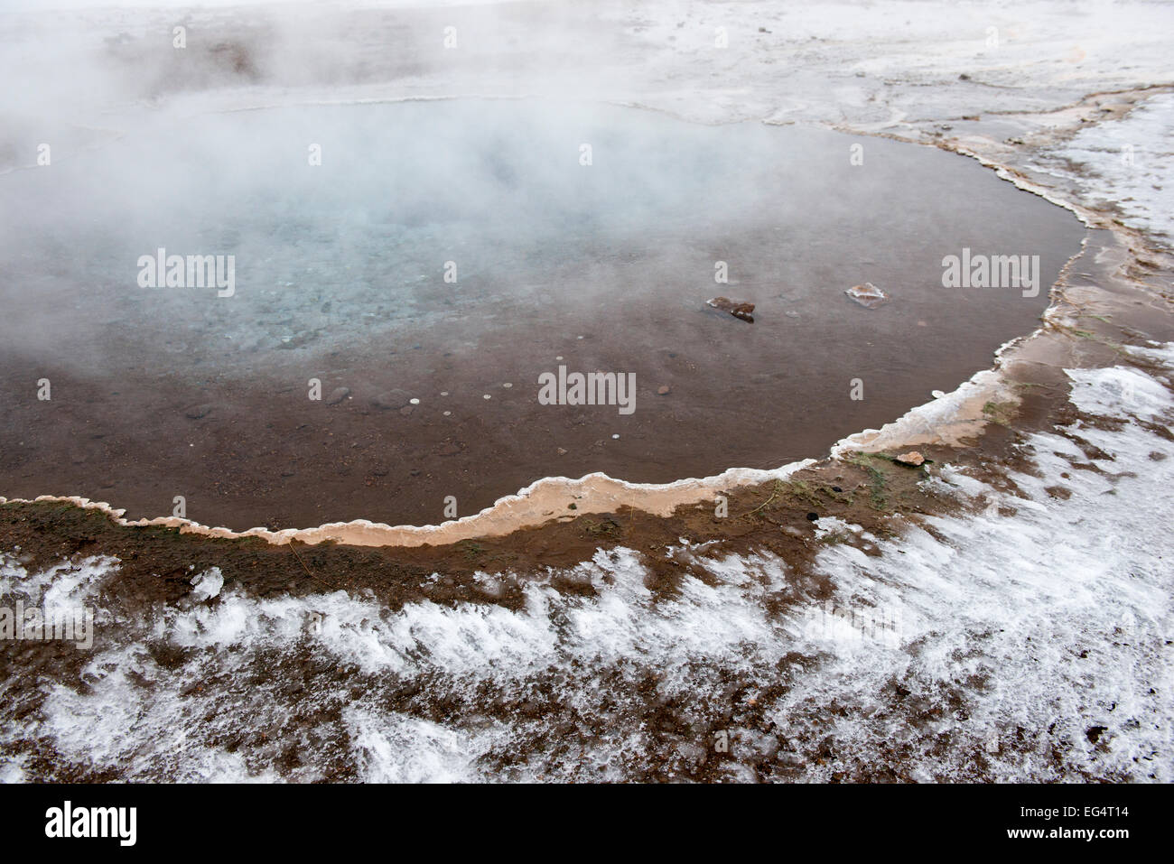 The Geysir hot spring area in the Golden Circle, Iceland Stock Photo ...