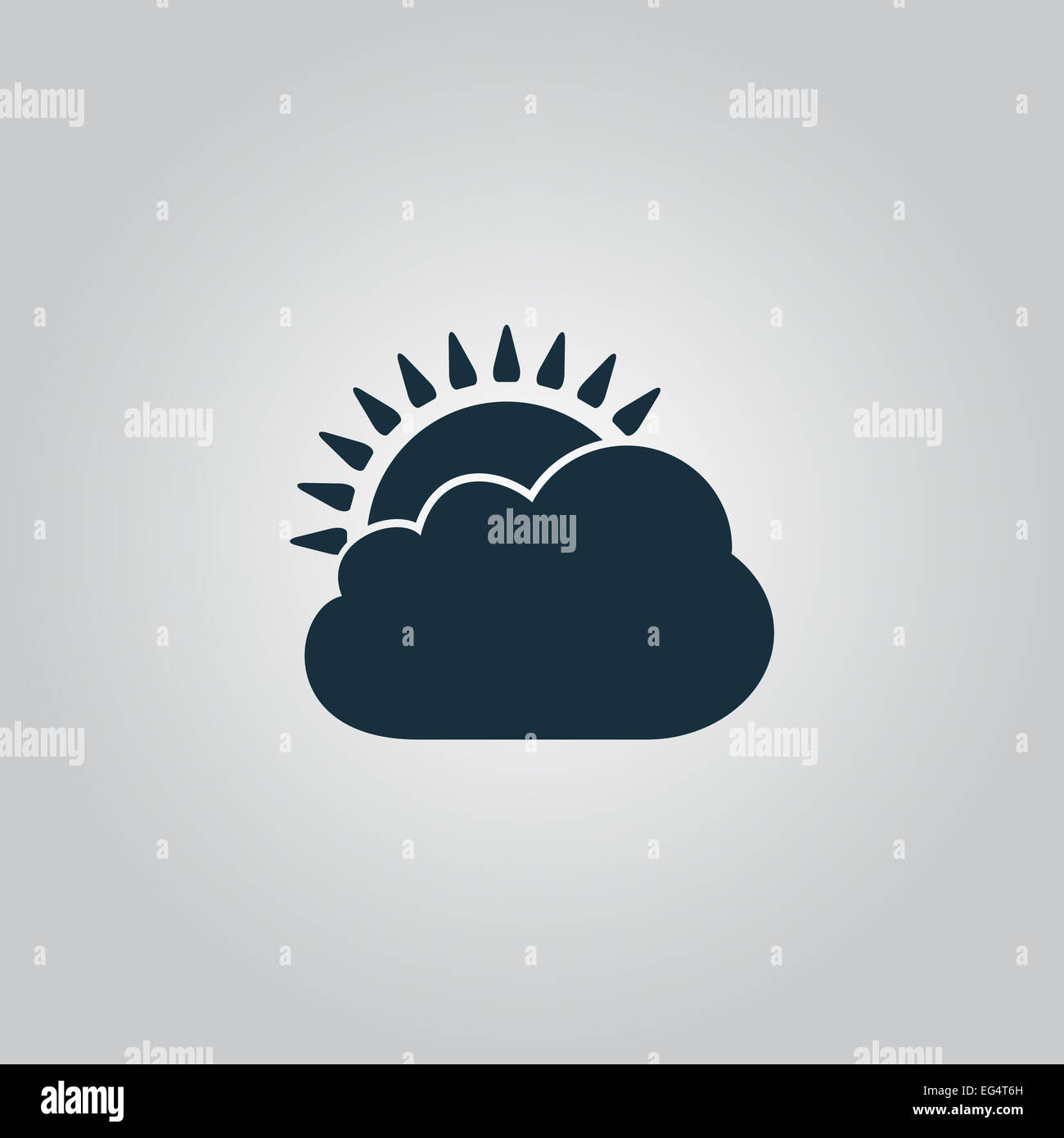 Sun cloud icon Stock Photo - Alamy