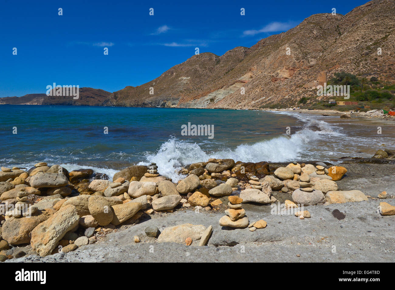 Cabo de Gata, Cala San Pedro, Beach, Biosphere Reserve, Cabo de Gata ...