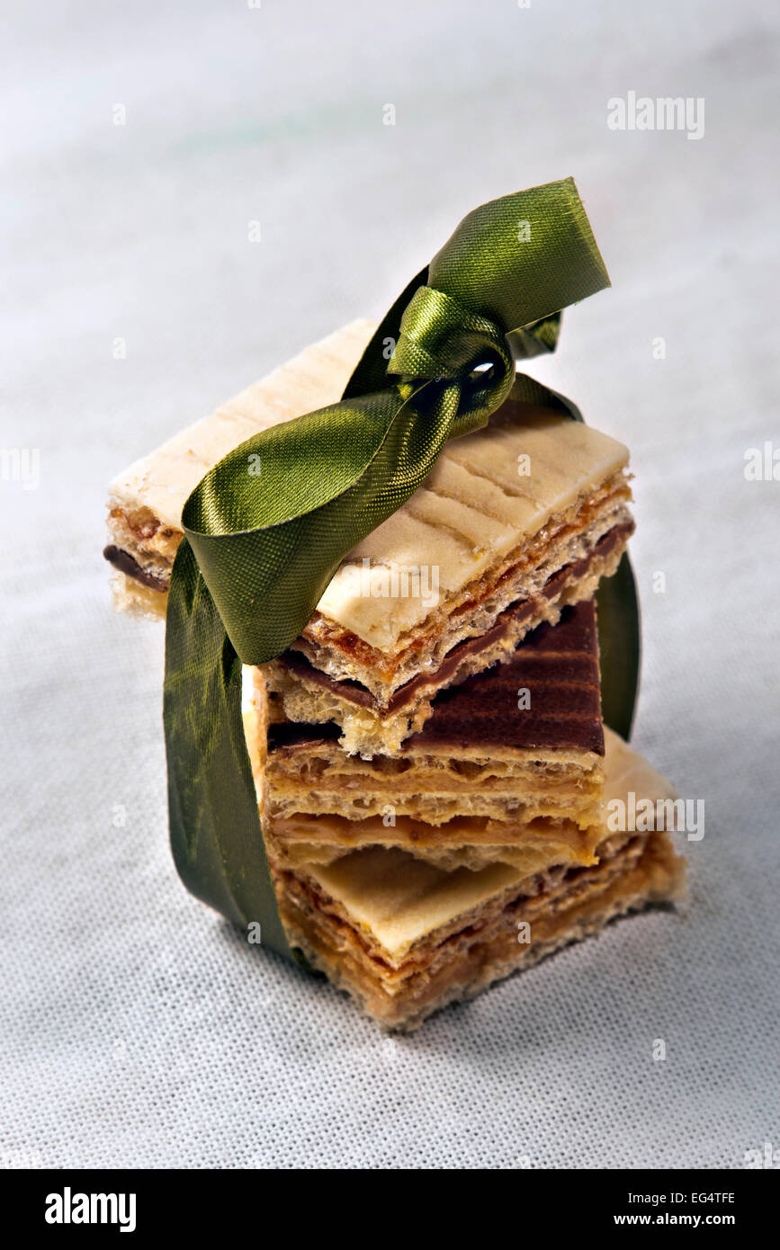 Home made wafers with different fillings Stock Photo - Alamy