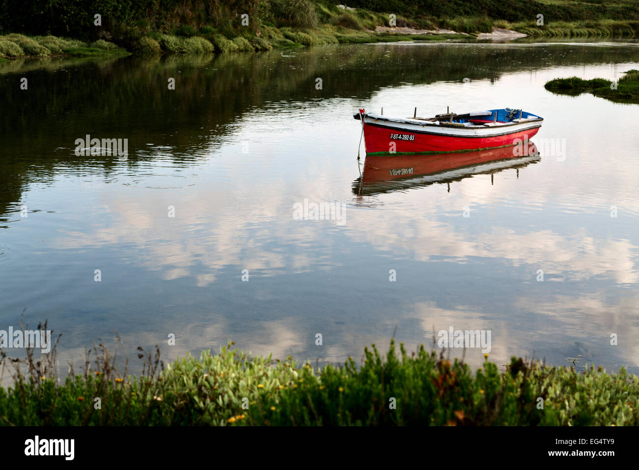 La Maruca beach fishing boat Santander Cantabria spain Stock Photo - Alamy
