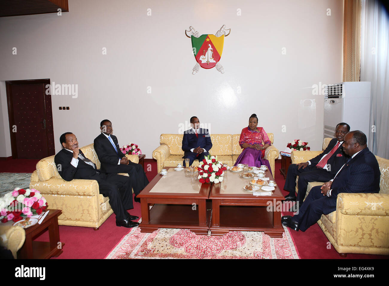 Yaounde. 16th Feb, 2015. The six presidents of Economic Community of ...