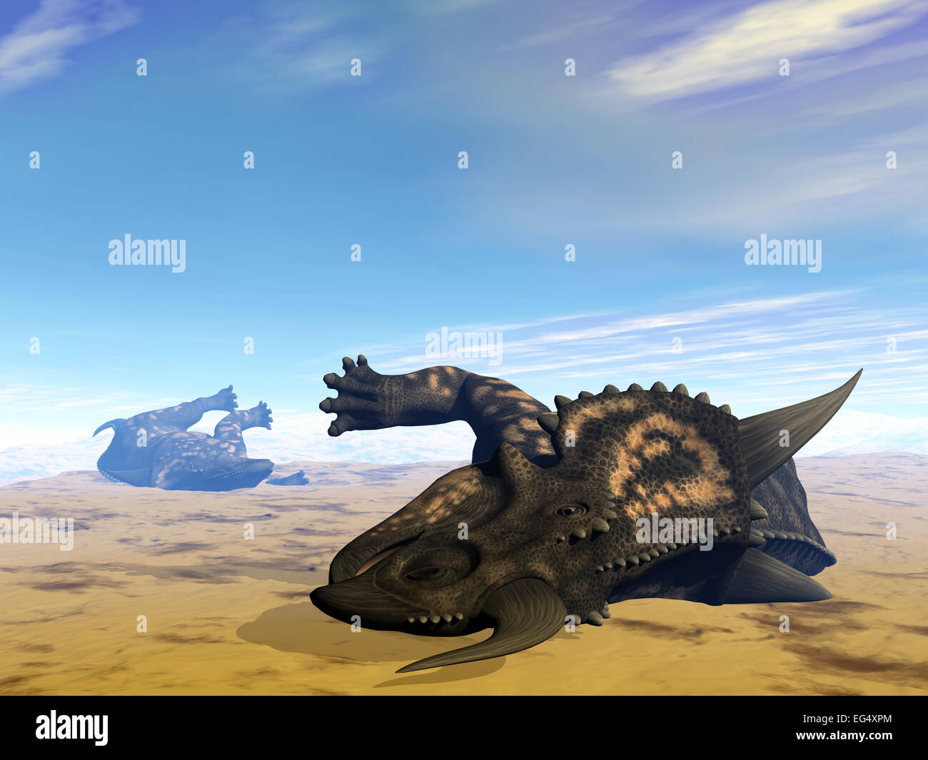 3d digital render dead dinosaur hi-res stock photography and images - Alamy