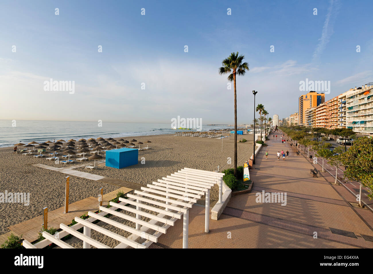 Seafront promenade beaches Fuengirola Malaga Andalusia Spain Stock ...