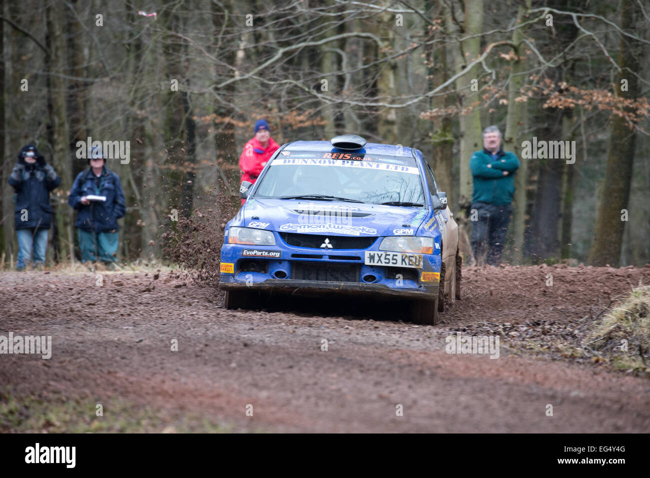A car taking part in the 2015 Wyedean Rally Stock Photo - Alamy