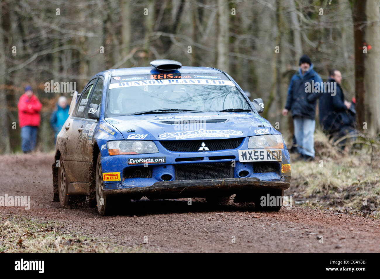 A car taking part in the 2015 Wyedean Rally Stock Photo - Alamy