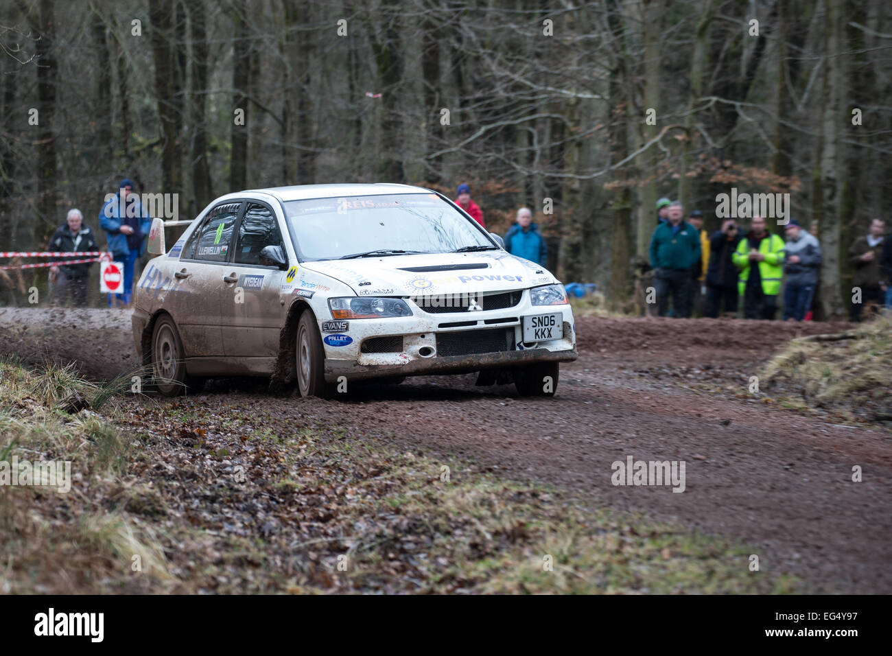 A car taking part in the 2015 Wyedean Rally Stock Photo - Alamy