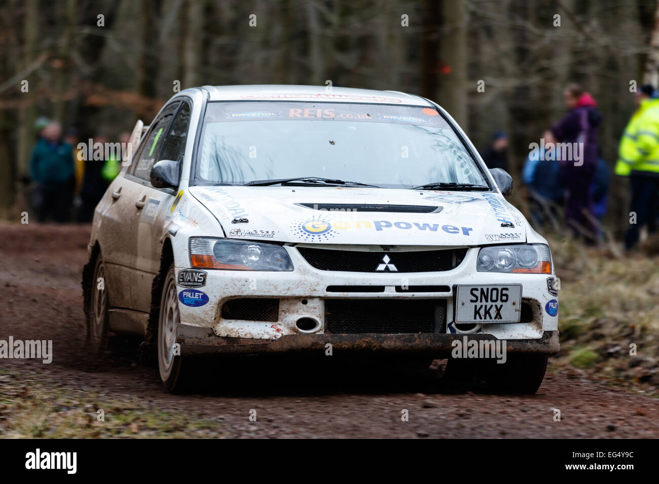 A car taking part in the 2015 Wyedean Rally Stock Photo - Alamy