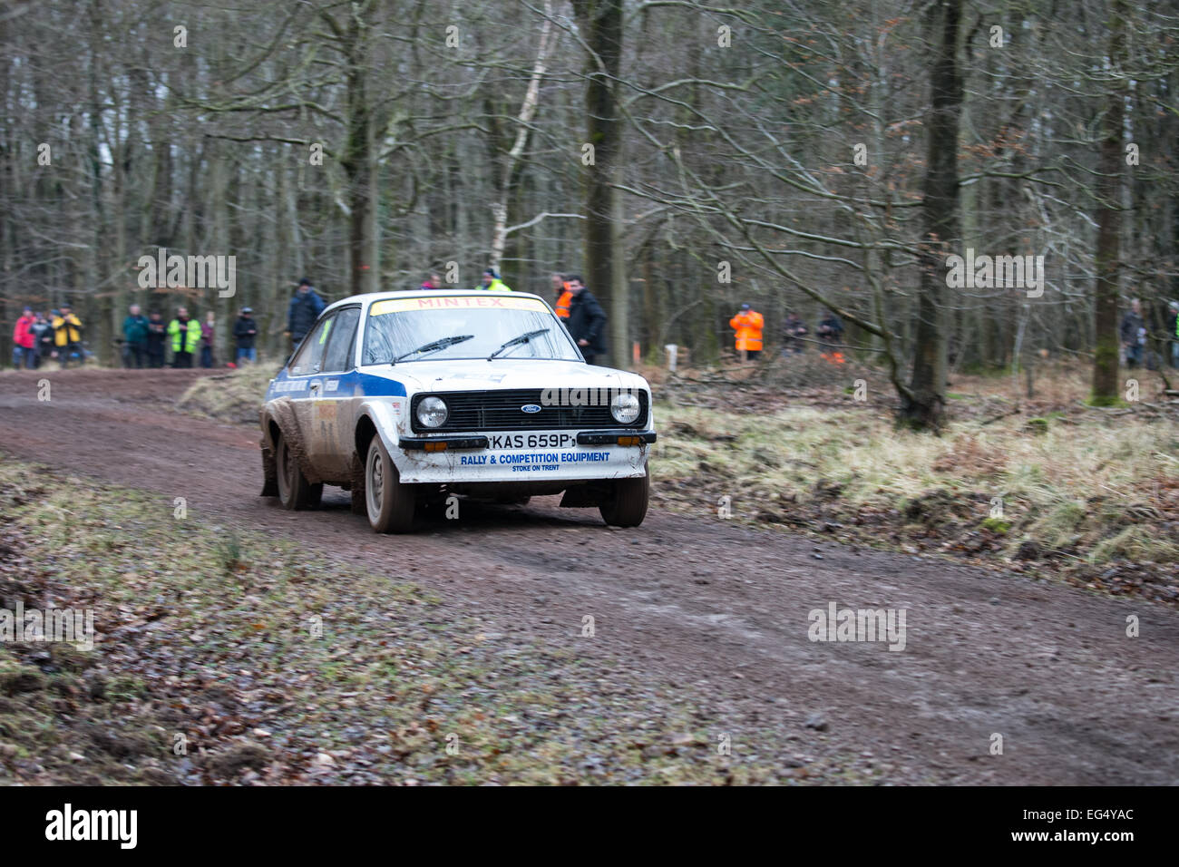 A car taking part in the 2015 Wyedean Rally Stock Photo - Alamy