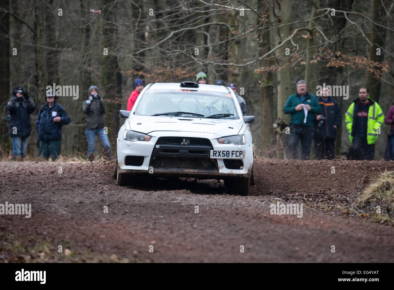 A car taking part in the 2015 Wyedean Rally Stock Photo - Alamy