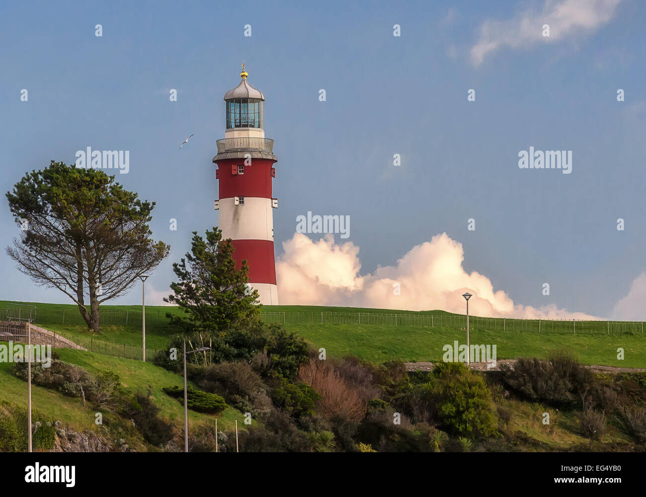 Lighthouse with warning sign hi-res stock photography and images - Alamy