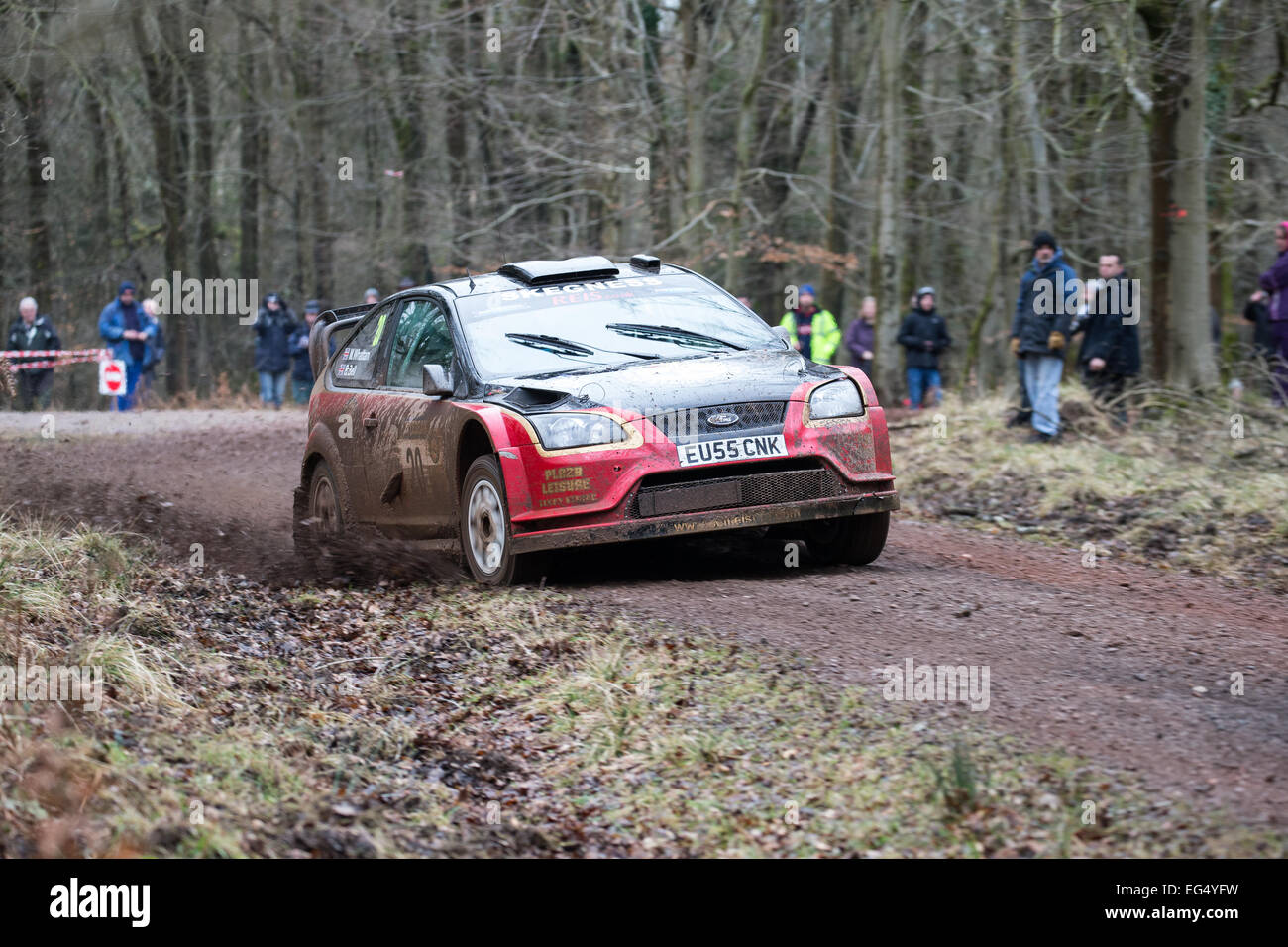 A car taking part in the 2015 Wyedean Rally Stock Photo - Alamy