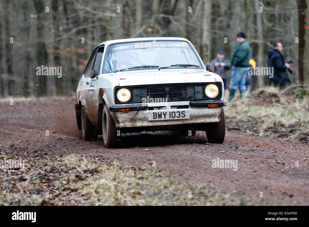A car taking part in the 2015 Wyedean Rally Stock Photo - Alamy