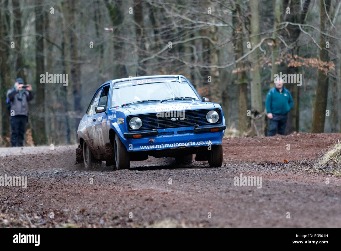 A car taking part in the 2015 Wyedean Rally Stock Photo - Alamy