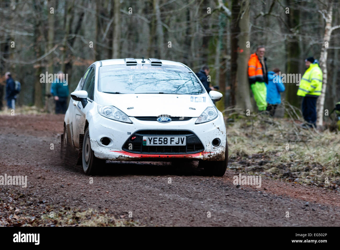 A car taking part in the 2015 Wyedean Rally Stock Photo - Alamy