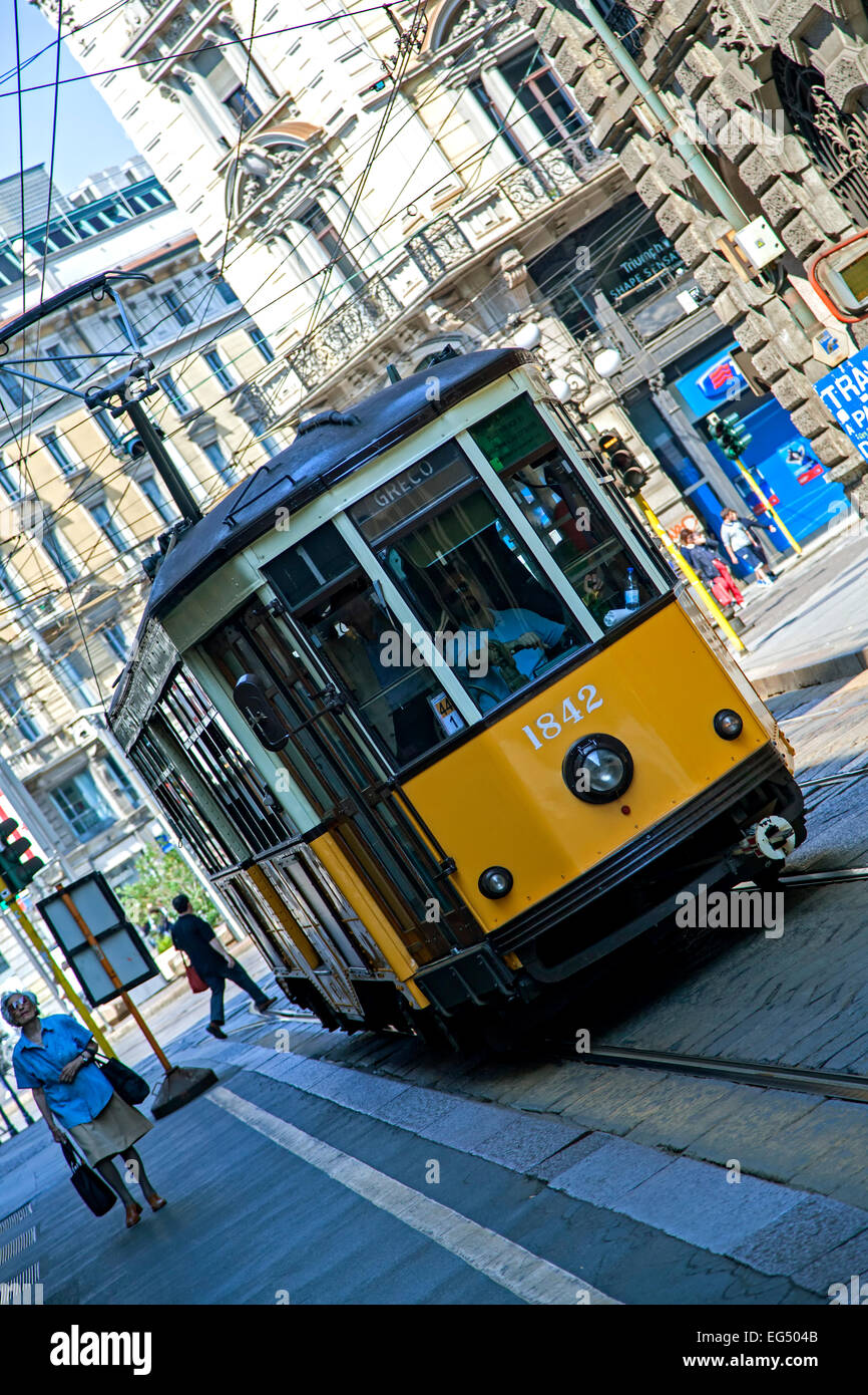 Tram, Milan, Italy Stock Photo - Alamy