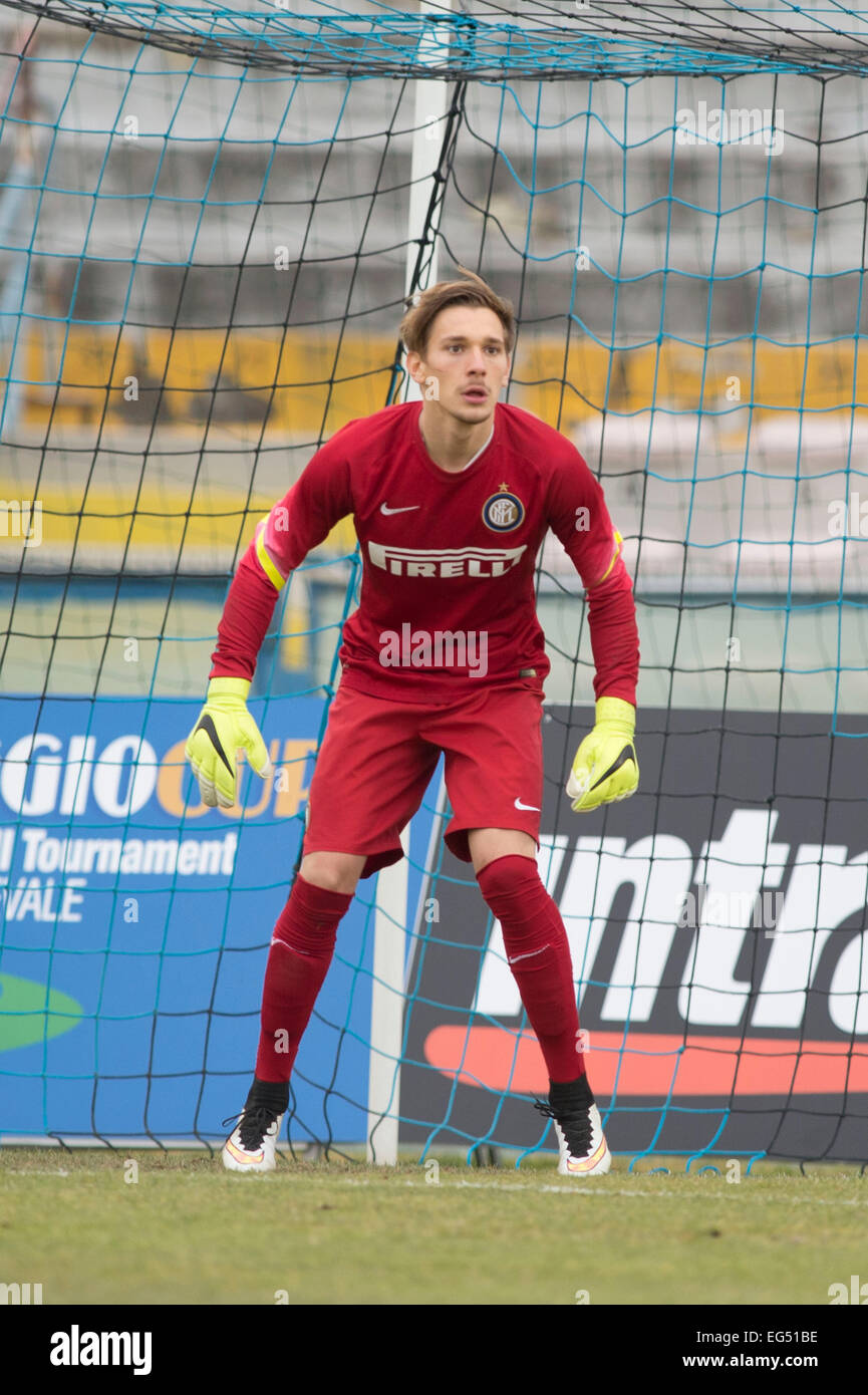 Pisa, Italy. 16th Feb, 2015. Ionut Andrei Radu (Inter) Football/Soccer ...